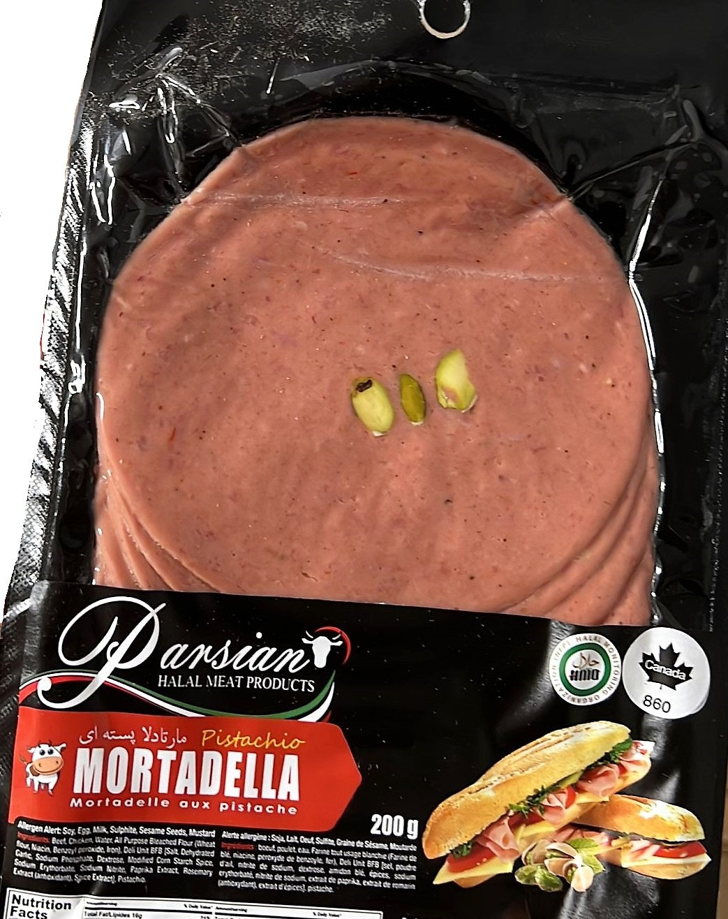 Beef Mortadella Pistachio (200g) – Quality Agency Group
